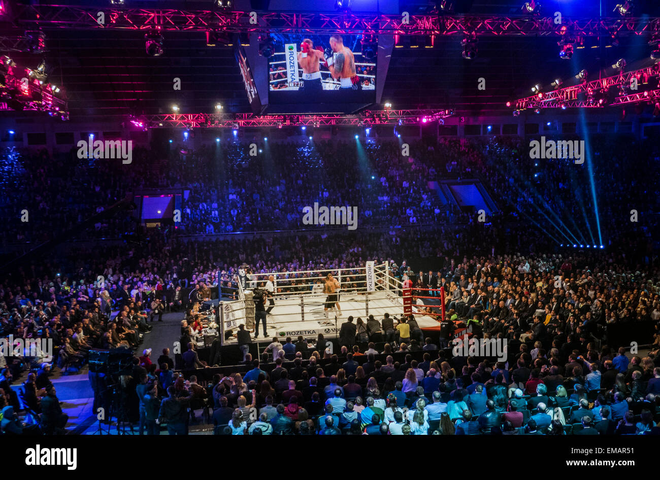 Kiev, Ukraine. 18th April, 2015. Fight between Aleksandr Usyk and ...