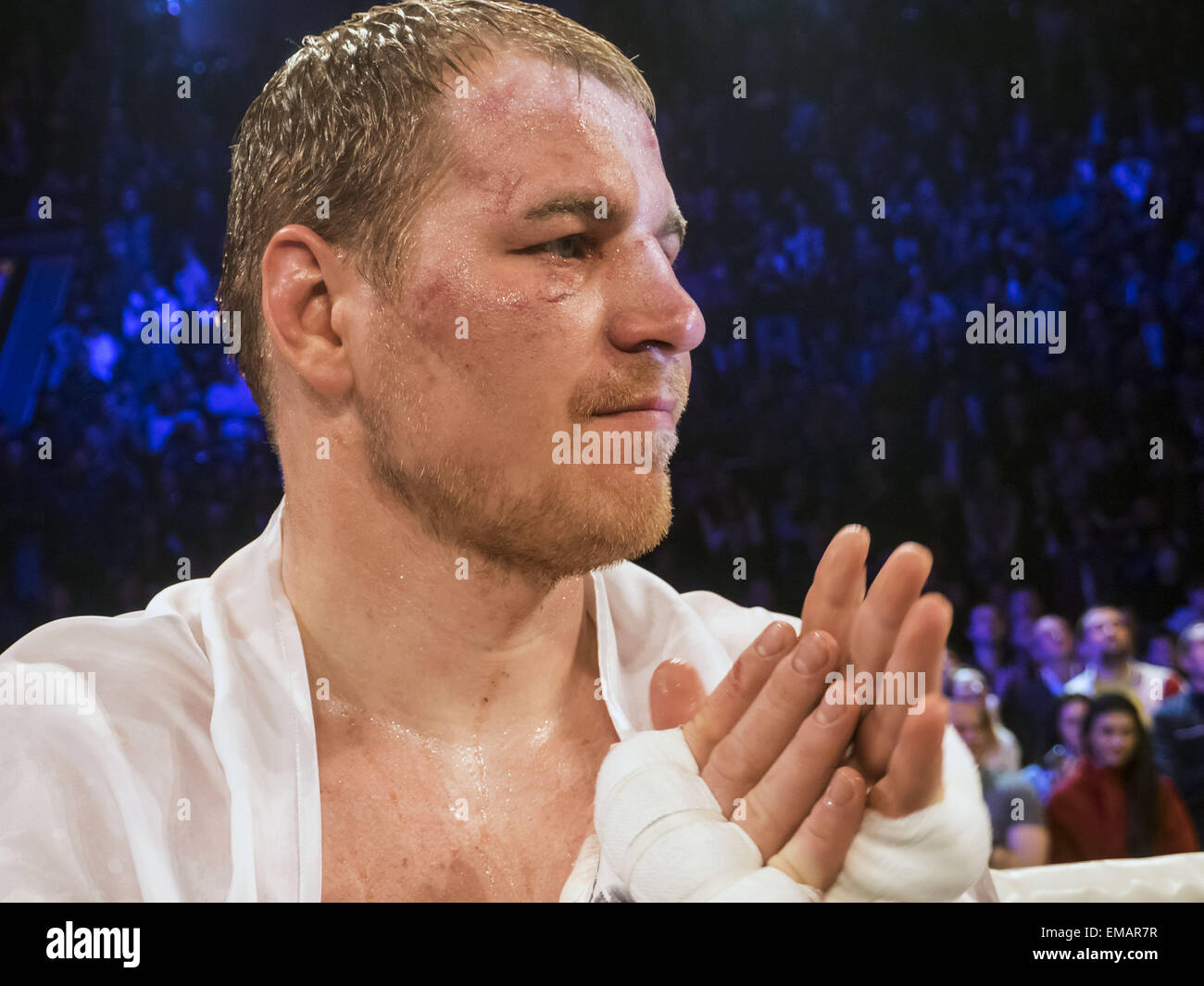 Ukrainian boxer Alexander Usyk from from Klichko brothers company K2 ...