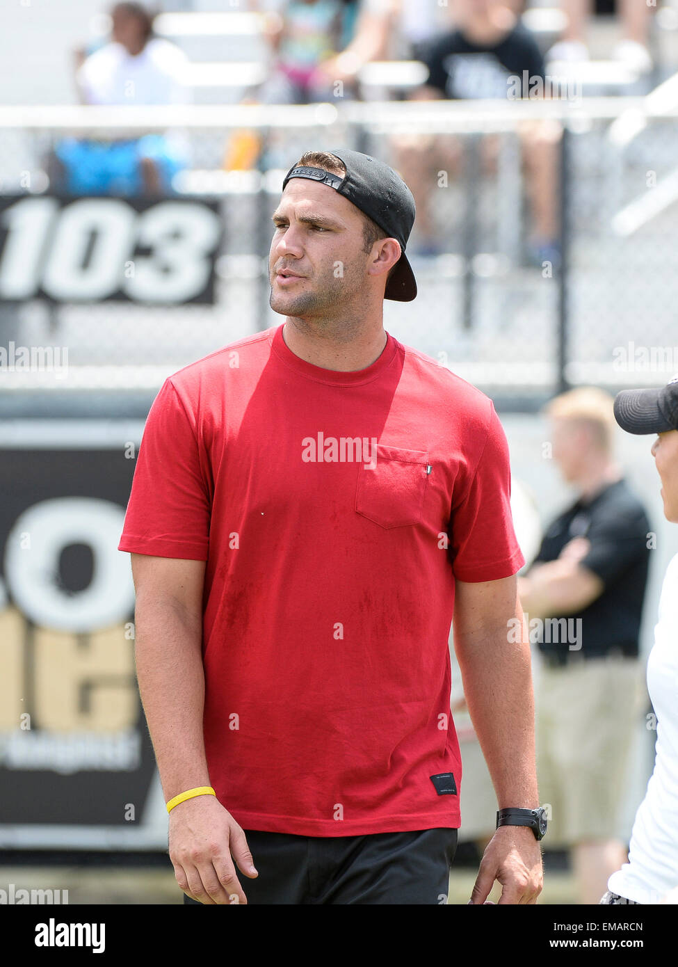 Orlando, FL, USA. 18th Apr, 2015. Former UCF Knights quarterback Blake ...