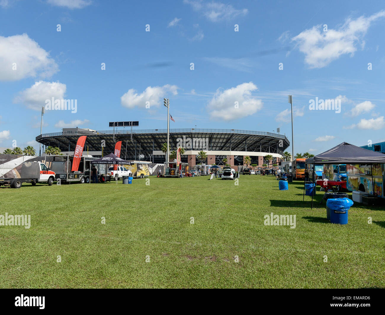 Orlando, FL, USA. 18th Apr, 2015. Food Trucks outside Bright House ...