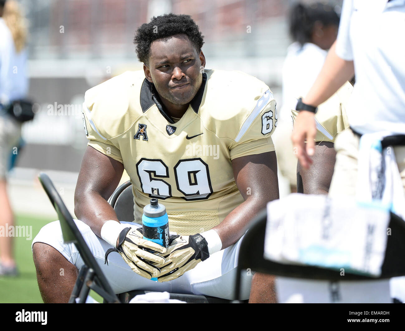Orlando, FL, USA. 18th Apr, 2015. UCF Knights defensive lineman Thomas ...