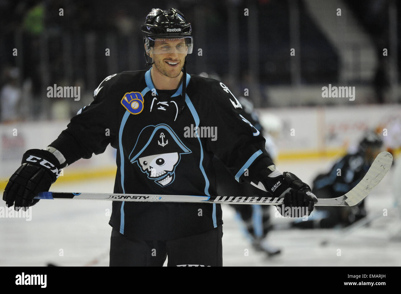 Rosemont, IL, USA. 18th Apr, 2015. Milwaukee Admirals' Richard Clune ...
