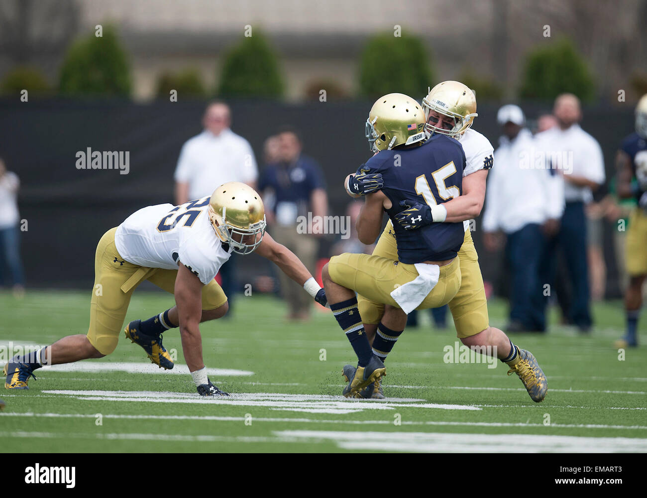 South Bend, Indiana, USA. 18th Apr, 2015. Notre Dame wide receiver ...