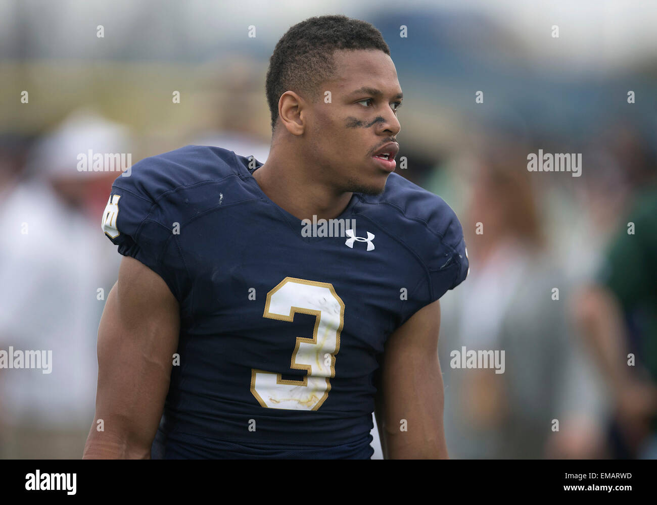 South Bend, Indiana, USA. 18th Apr, 2015. Notre Dame wide receiver Amir ...