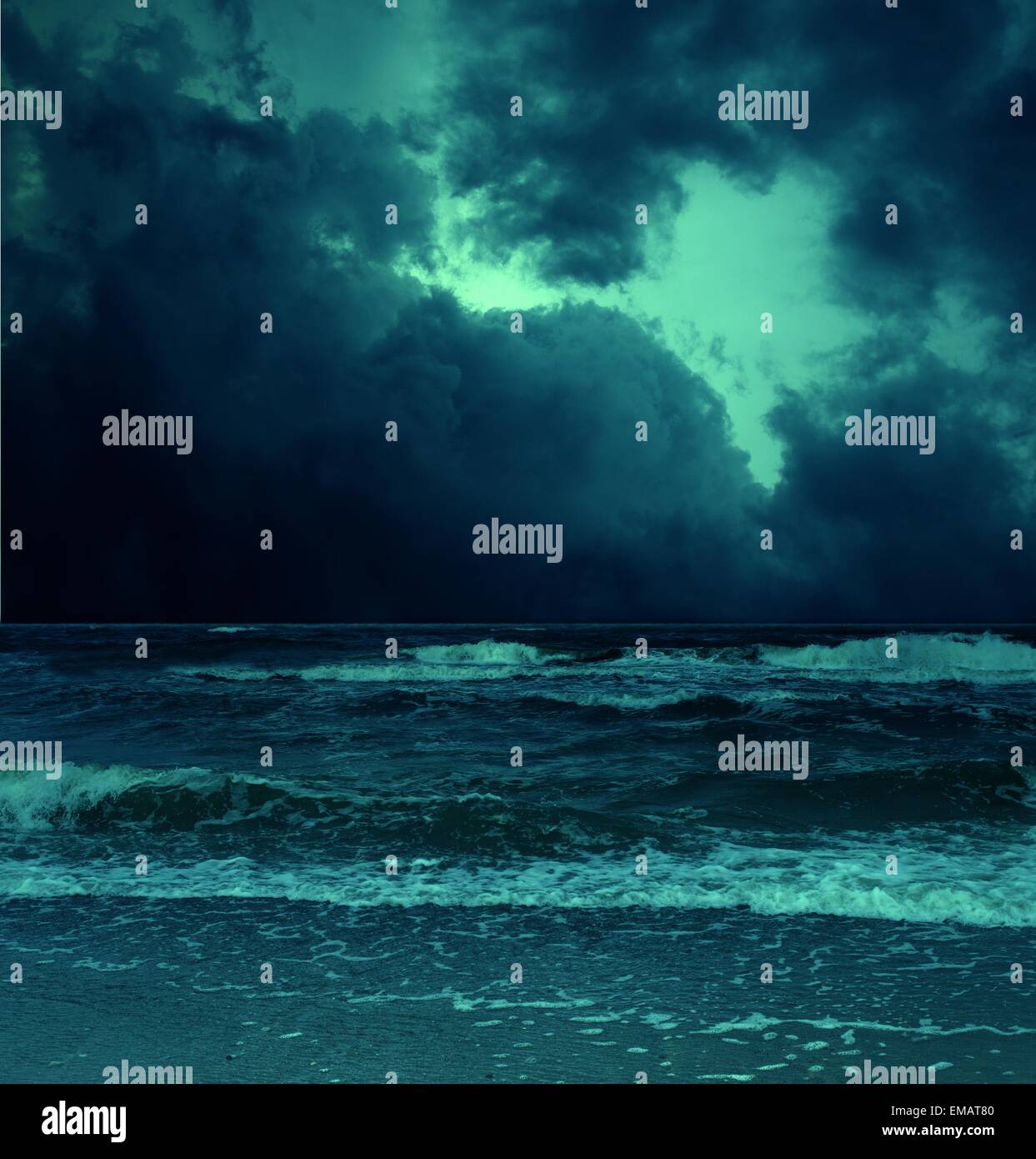 storm on sea with dangerus clouds Stock Photo - Alamy