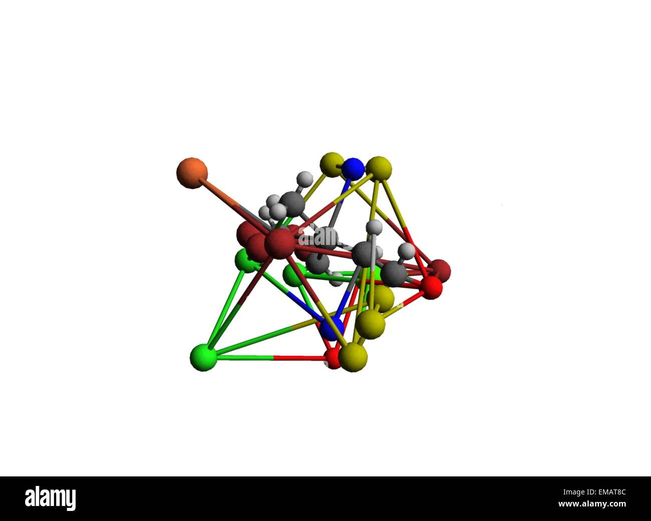 illustration diferrent color molecules on white background Stock Photo ...