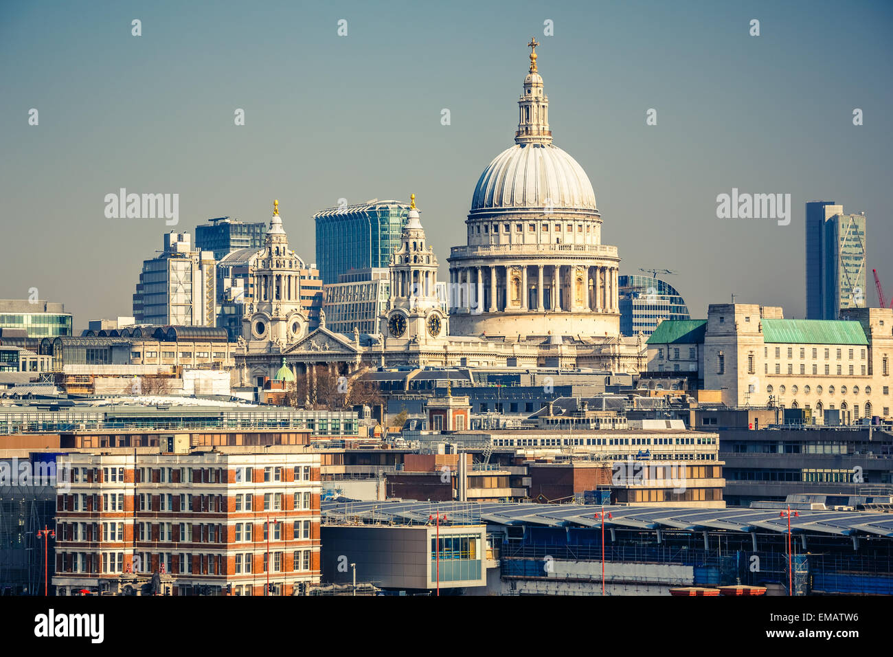 Aerial view on London city Stock Photo - Alamy