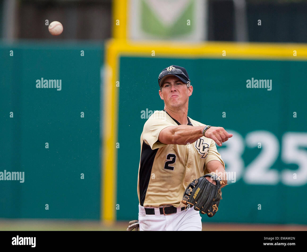 New Orleans, LA, USA. 18th Apr, 2015. UCF infielder Dylan Moore (2 ...