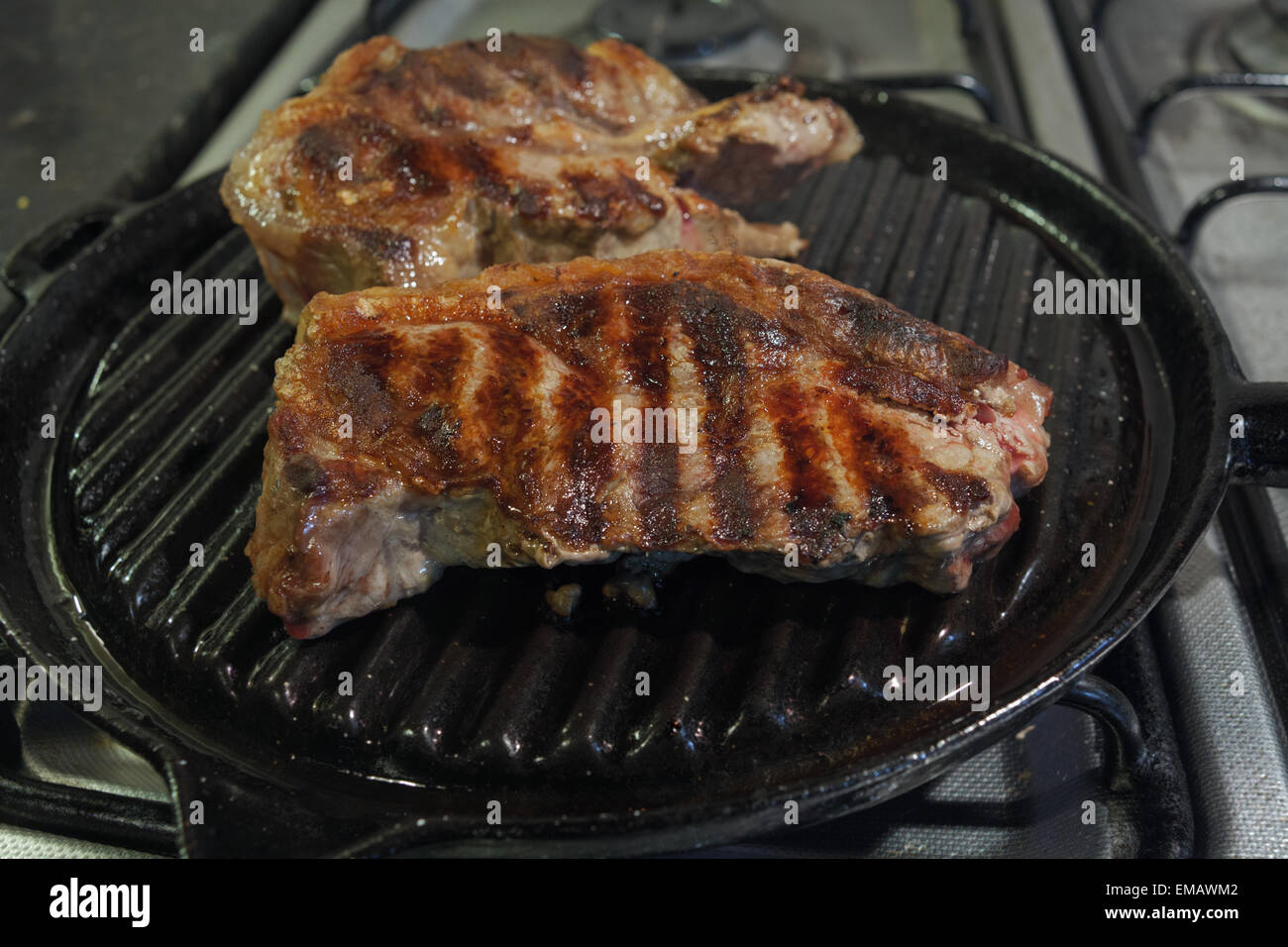Argentinian steak. Typical Argentina asado. Bife de chorizo Stock Photo ...