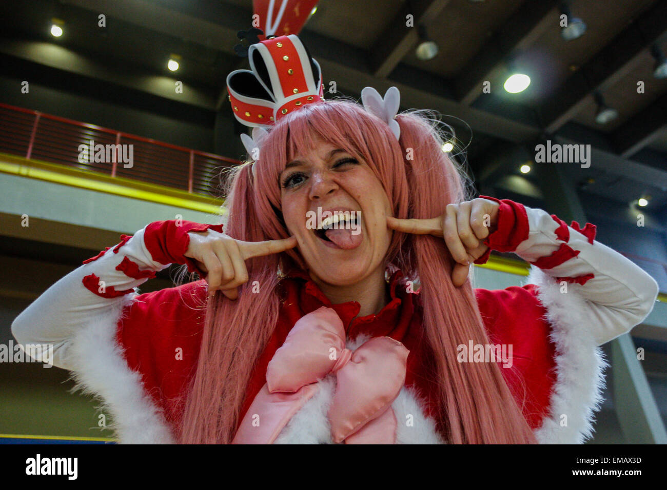 Turin, Italy. 18th Apr, 2015. A funny young cosplayer. Thousands of ...