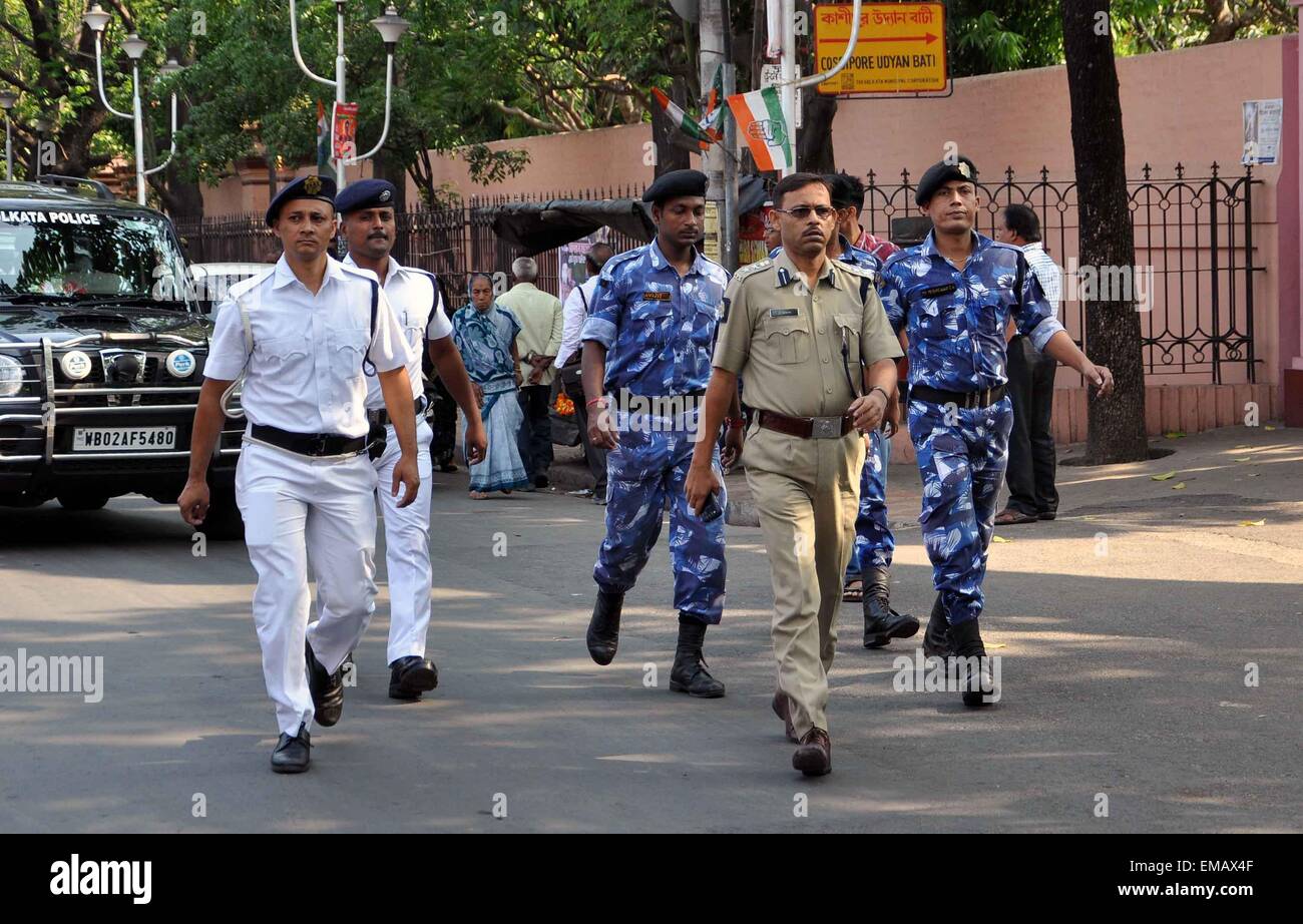 Indian Police Officer In Action