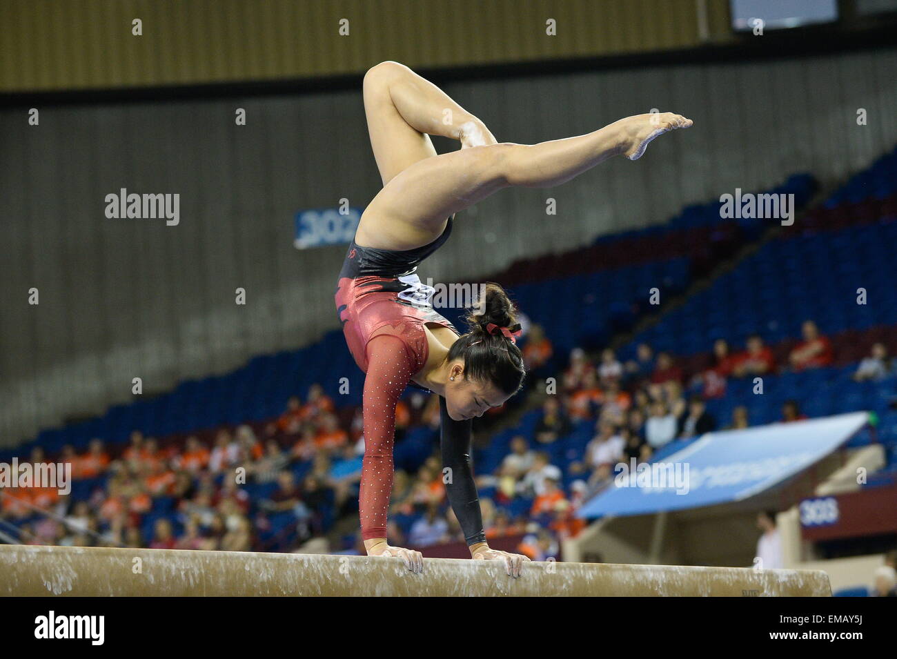 Fort Worth, Texas, USA. 17th Apr, 2015. IVANA HONG competes on beam for ...