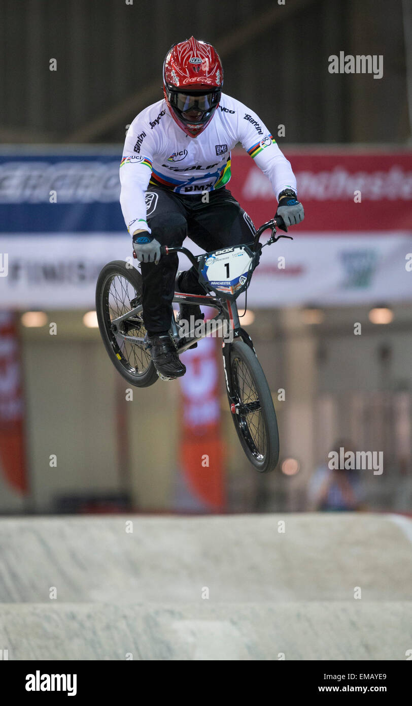 Manchester, UK. 18th Apr, 2015. UCI BMX Supercross World Cup. Day One ...