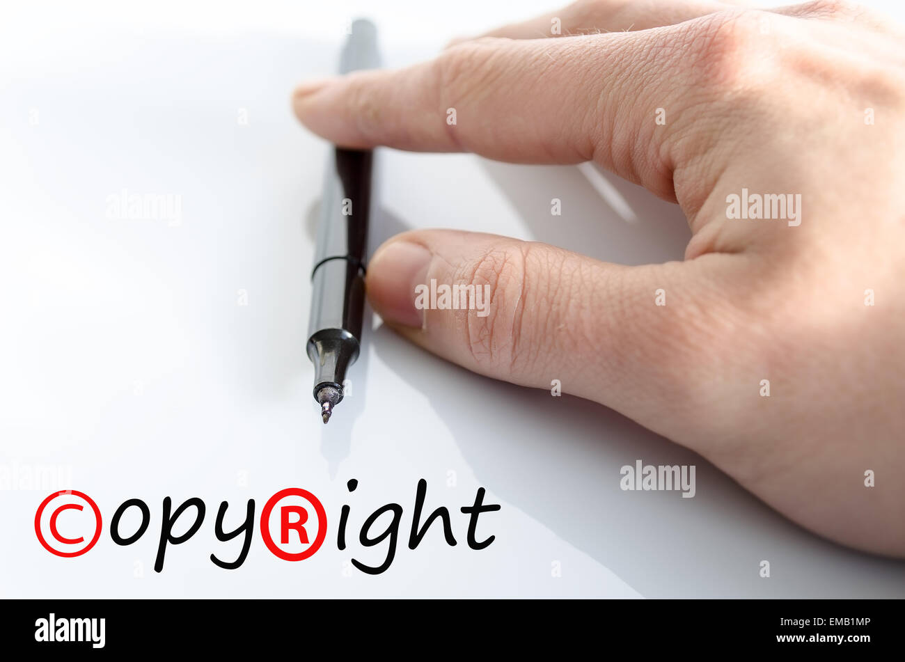 Copyright Concept Isolated Over White Background Stock Photo - Alamy