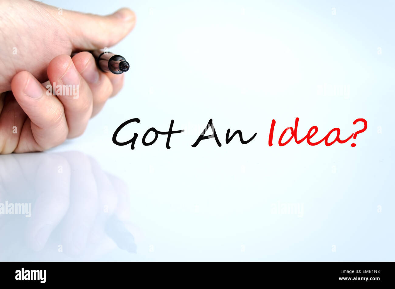 Got An Idea Concept Isolated Over White Background Stock Photo - Alamy