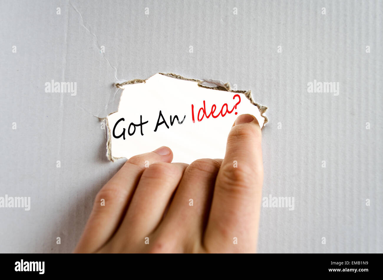Got An Idea Concept Isolated Over White Background Stock Photo - Alamy