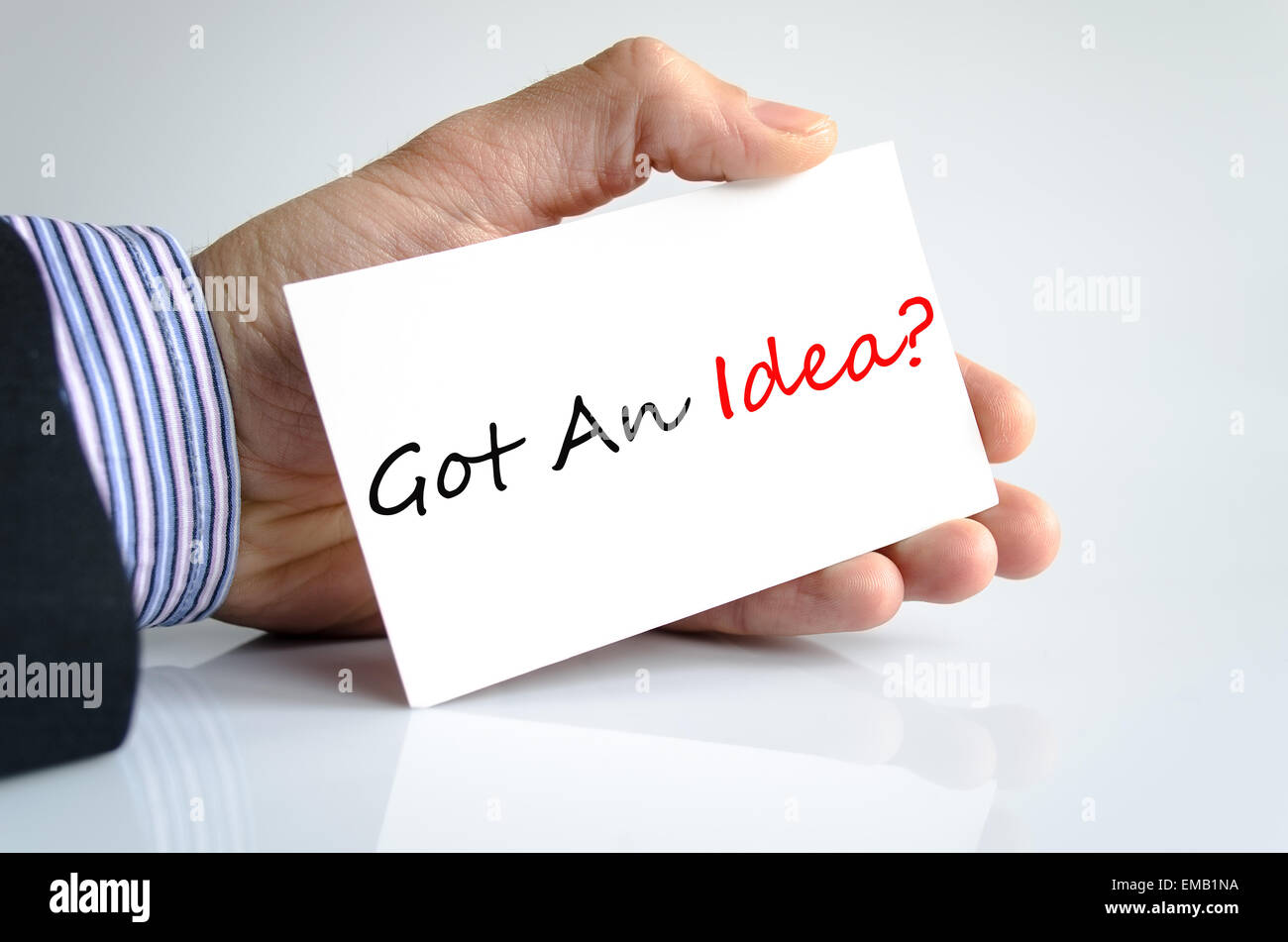 Got An Idea Concept Isolated Over White Background Stock Photo - Alamy