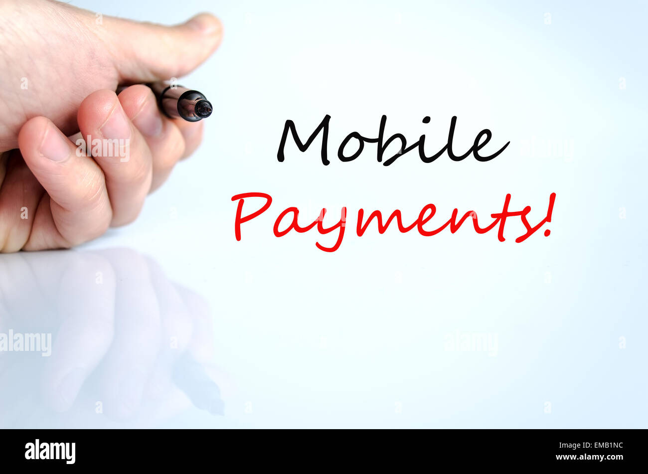 Mobile Payments Concept Isolated Over White Background Stock Photo - Alamy