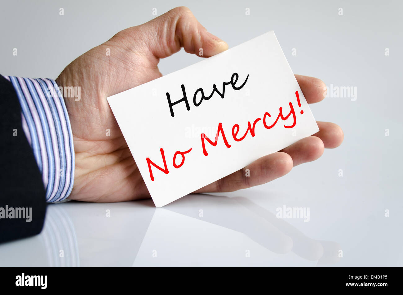 Have No Mercy Concept Isolated Over White Background Stock Photo - Alamy