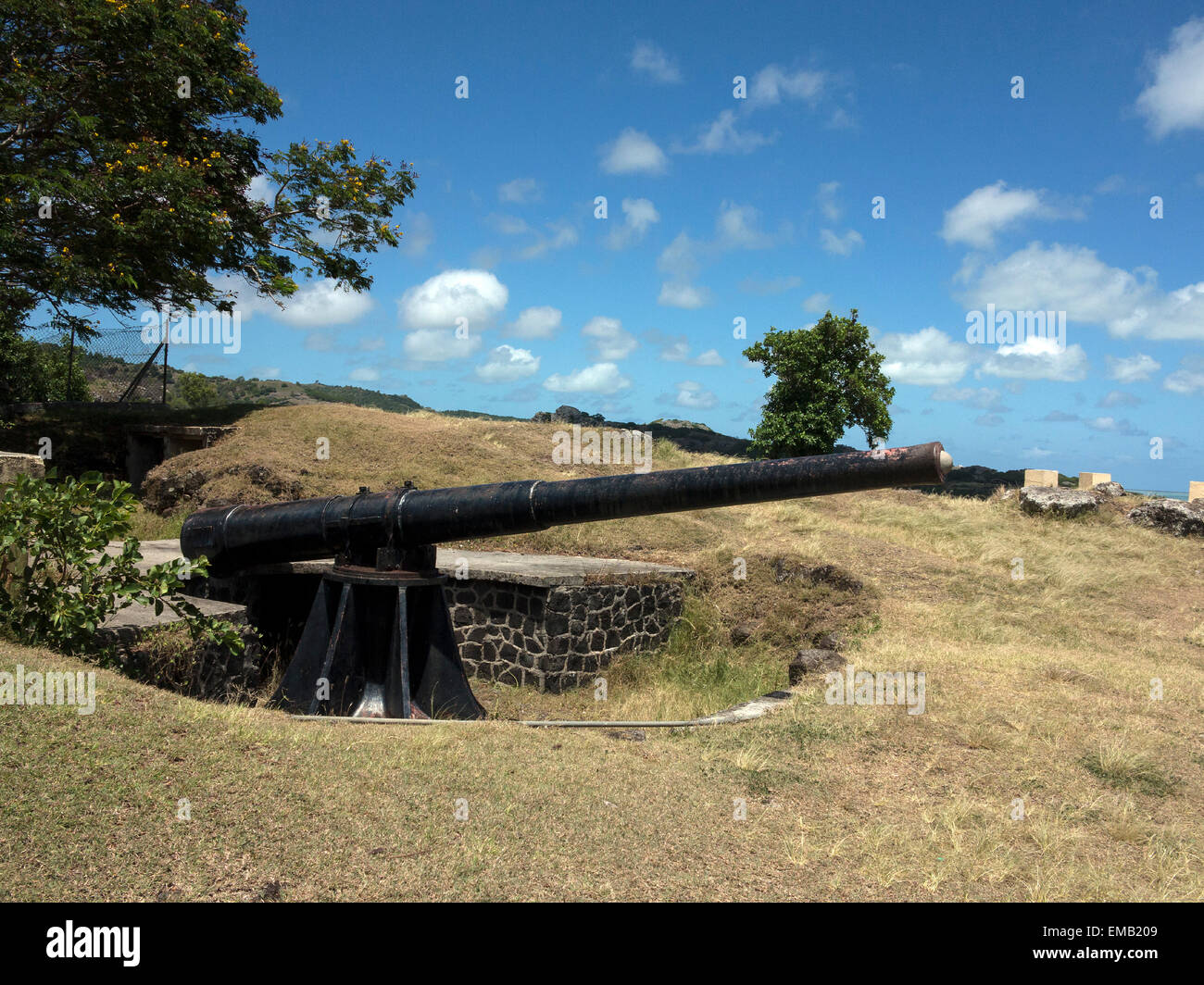 Le canon de Port Mathurin island of Rodrigues, Mauritius, Indian Ocean ...