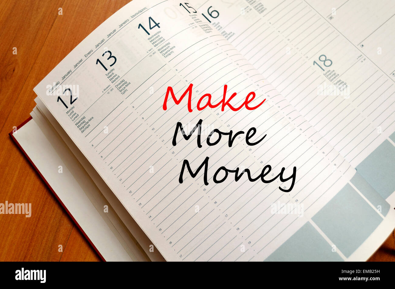 Make More Money Concept Notepad Stock Photo - Alamy