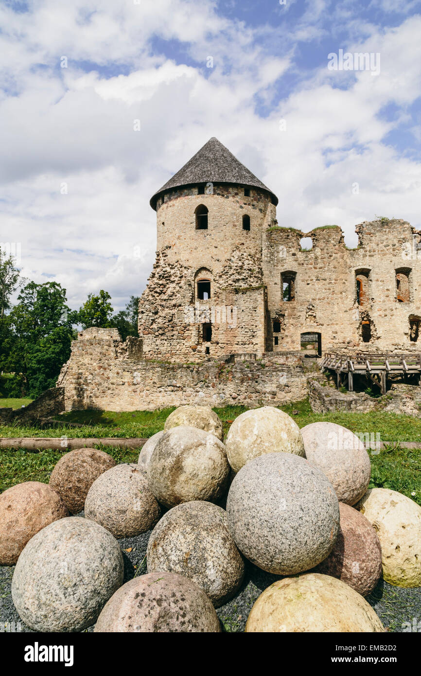 Cesis castle, Cesis, Latvia Stock Photo - Alamy
