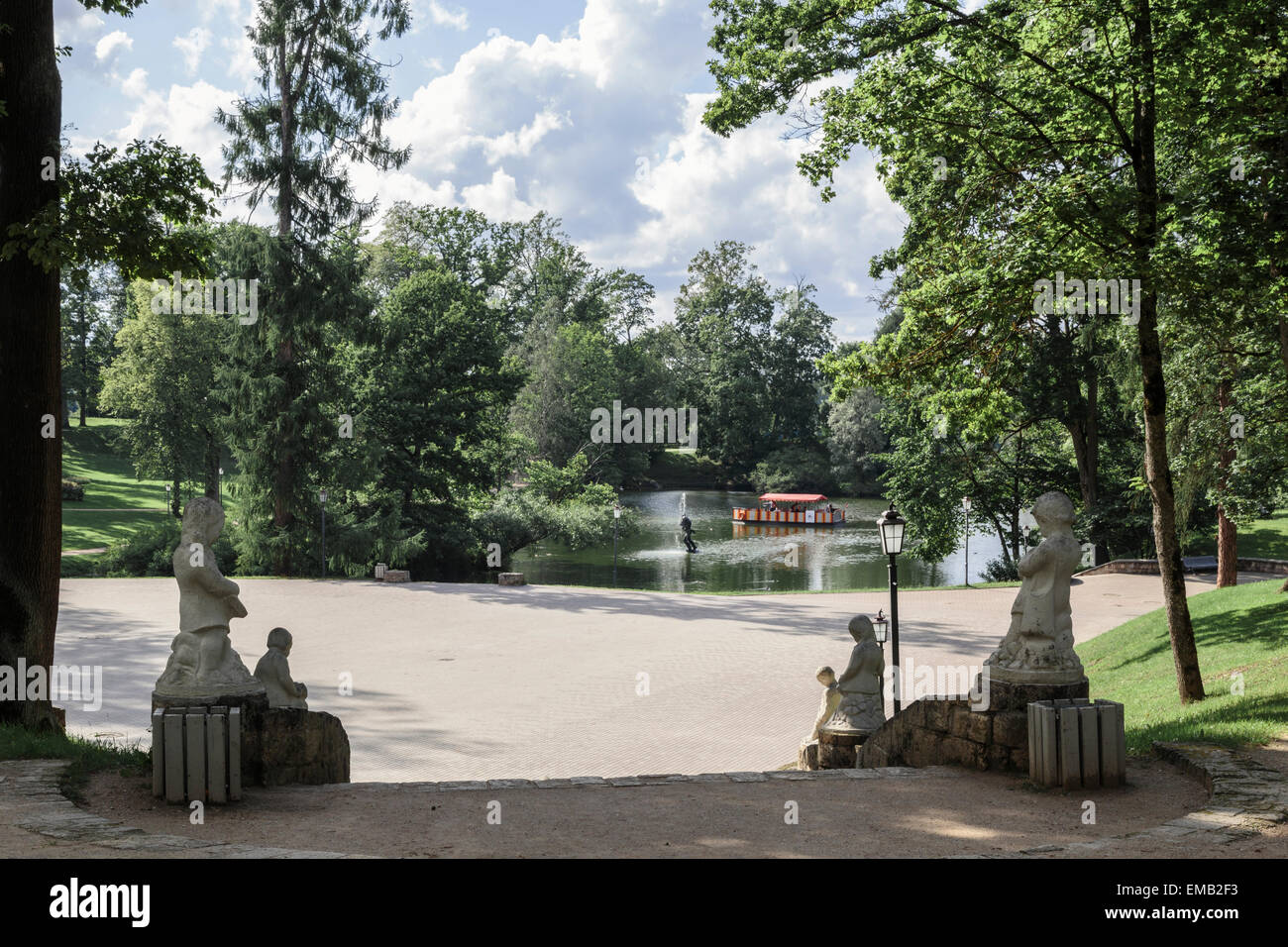 Cesis castle park, Cesis, Latvia in summer Stock Photo - Alamy