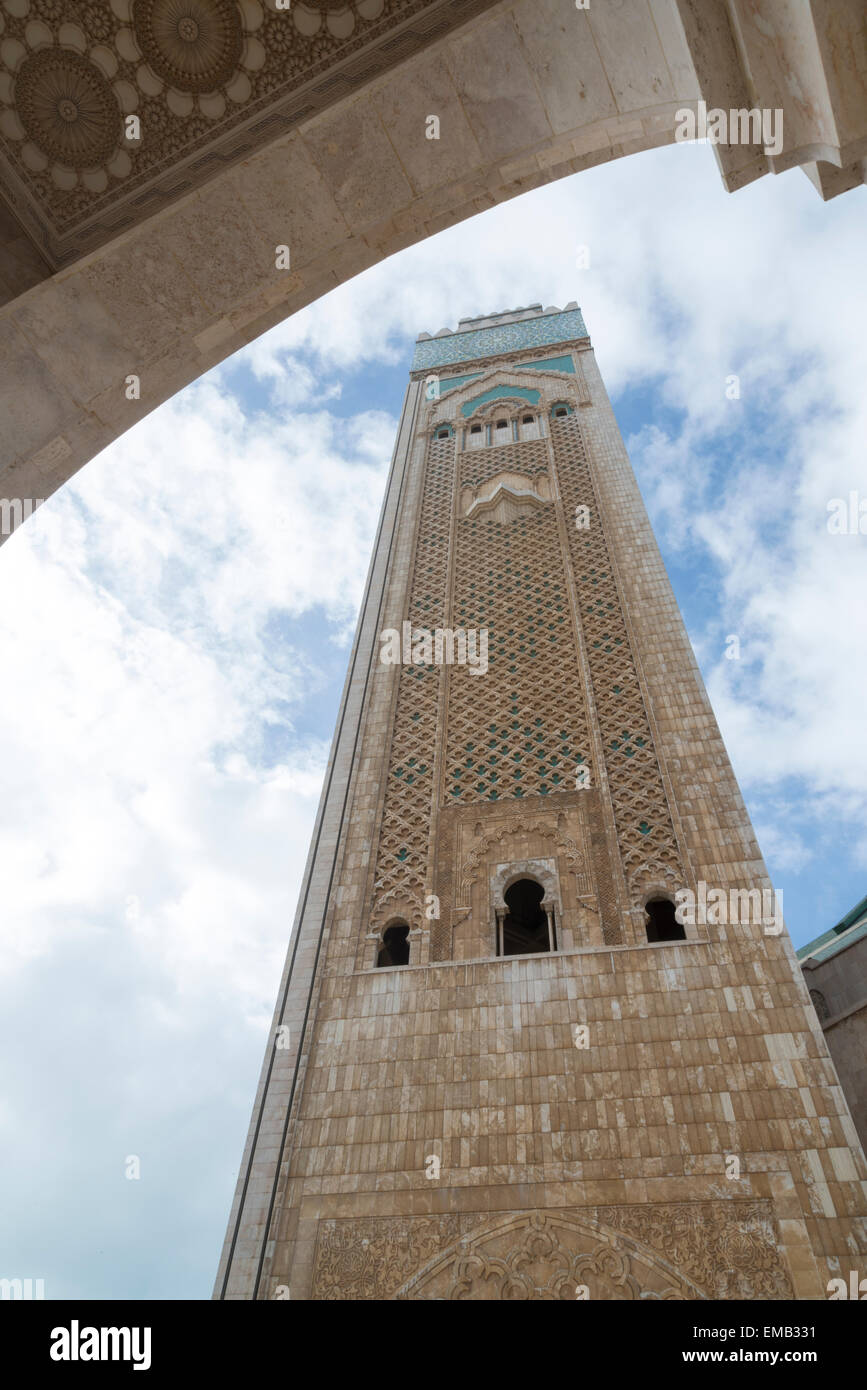 View of the Minaret of Casablanca's Hassan II Mosque Stock Photo - Alamy