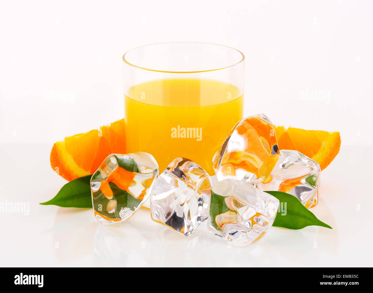Glass of fresh orange juice Stock Photo - Alamy