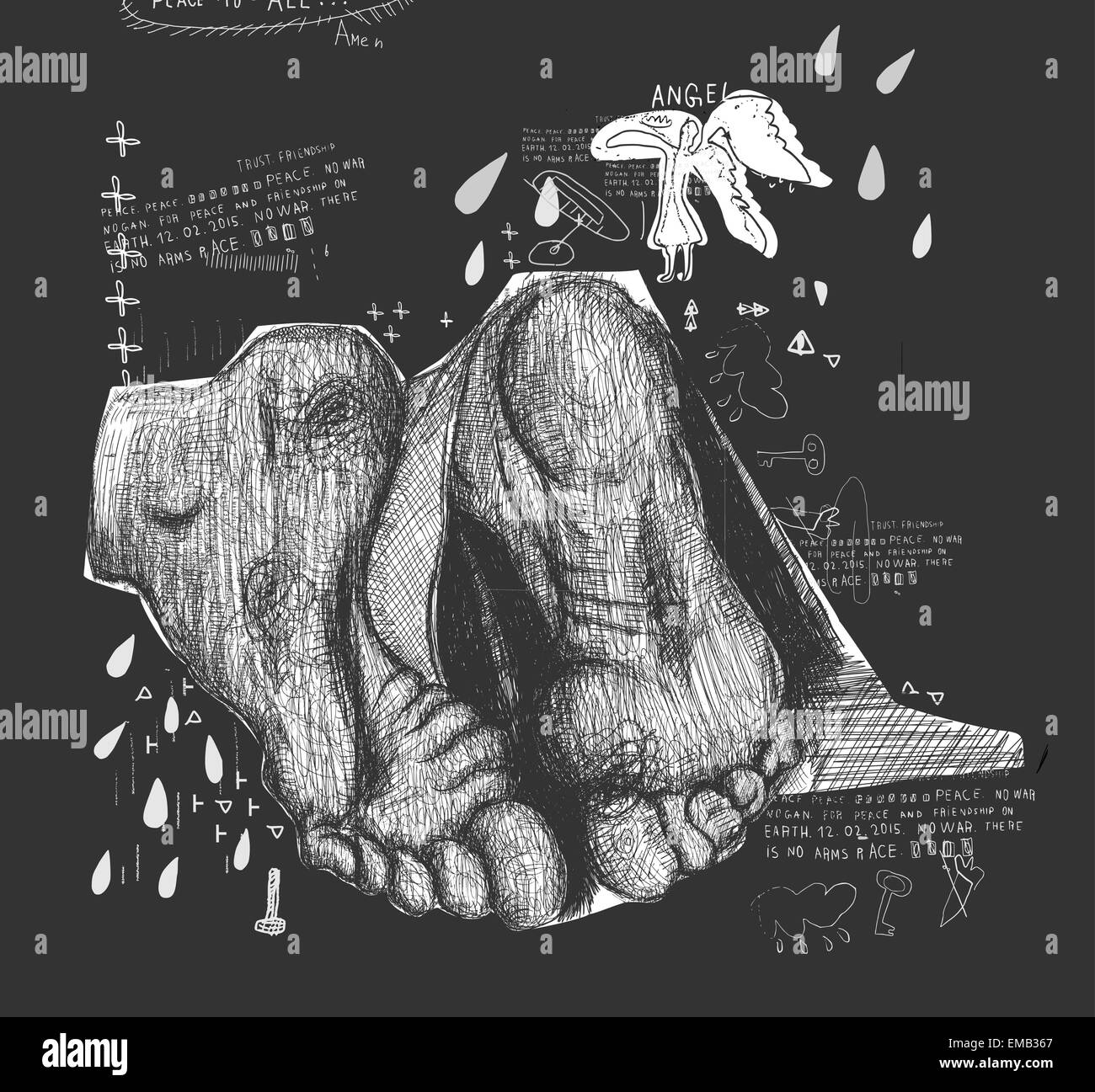 Heels and feet Black and White Stock Photos & Images - Alamy