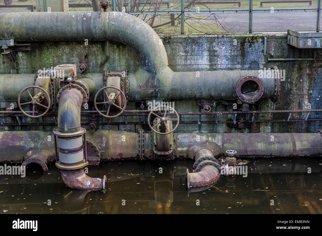Former steel works in Duisburg, Germany, today a "Lanschaftspark ...
