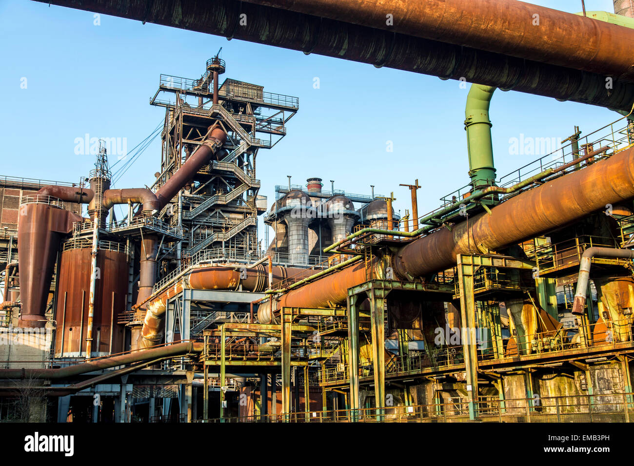 Former steel works in Duisburg, Germany, today a "Lanschaftspark ...