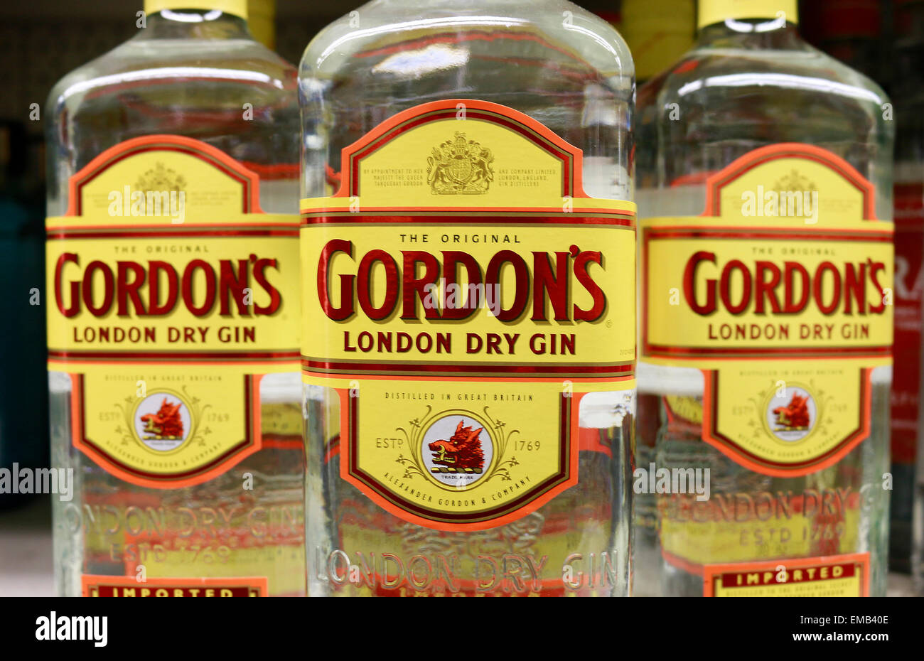 Markennamen: "Gordons Gin", Berlin Stock Photo - Alamy