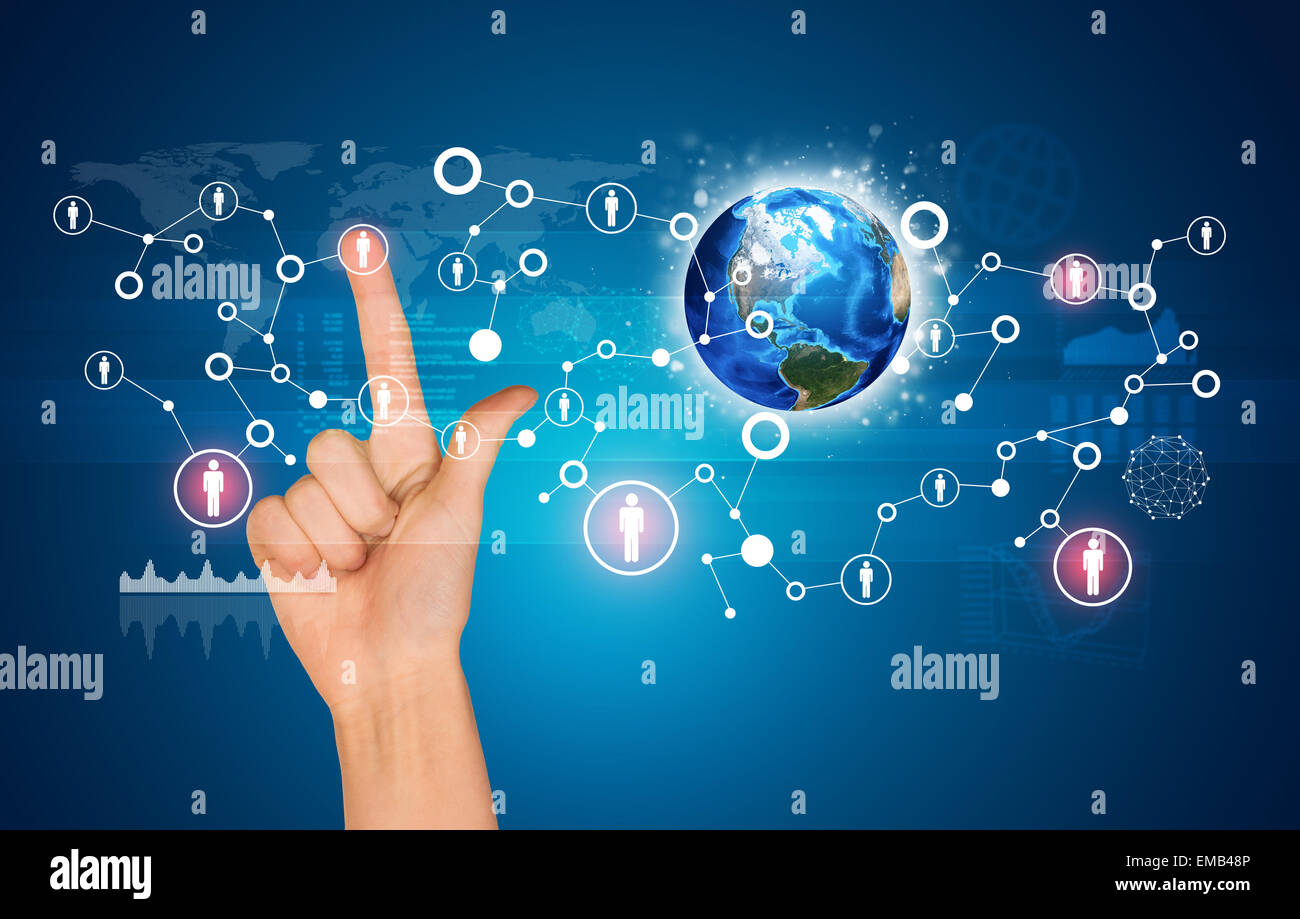 Communication in global computer networks Stock Photo - Alamy