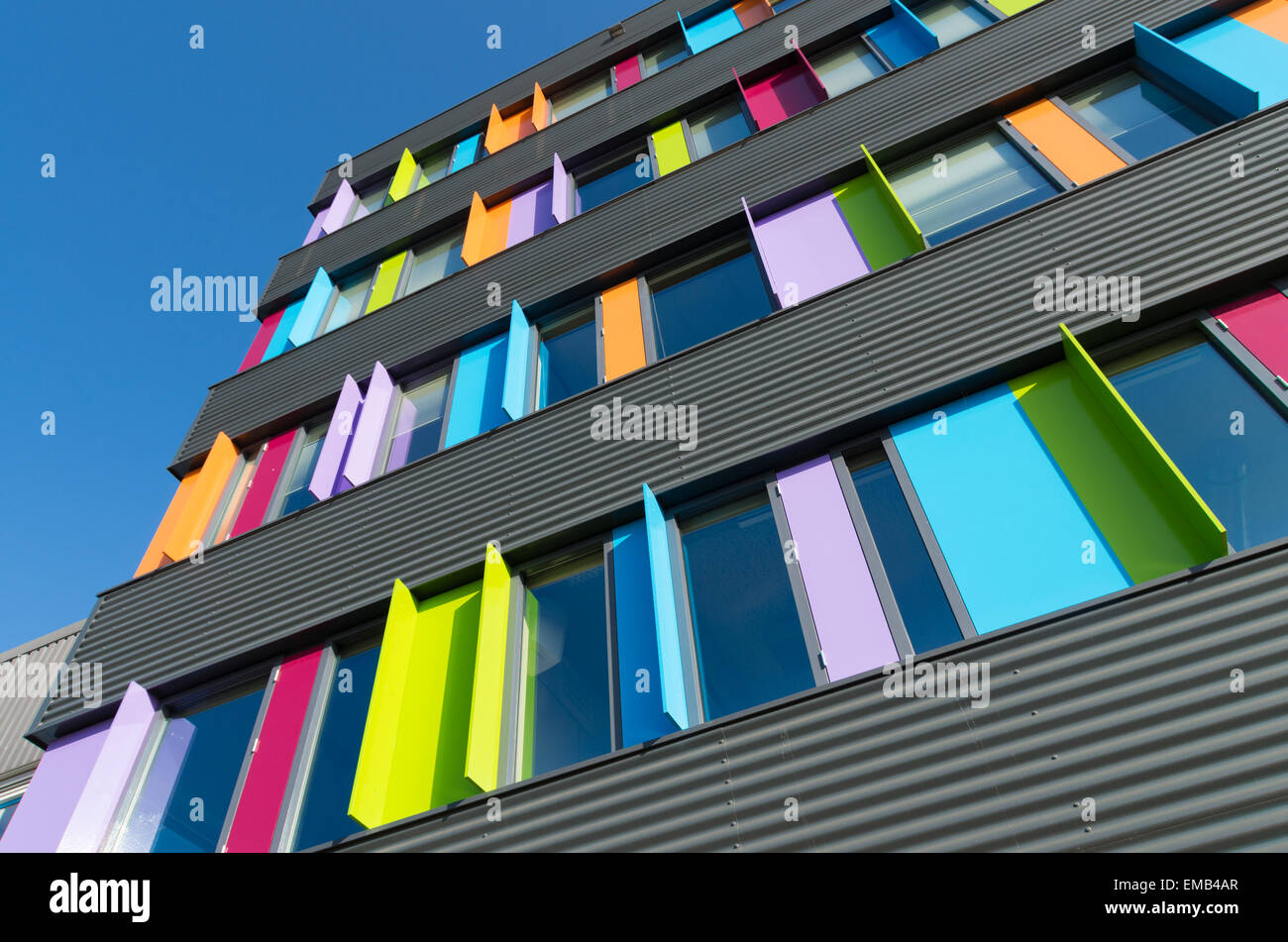 modern exterior of a colorful office building in the netherlands Stock ...