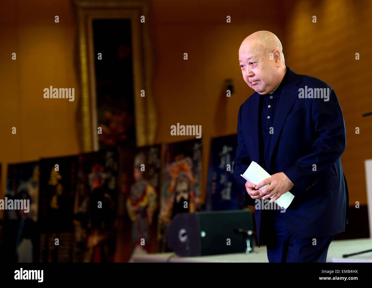 Beijing, China. 19th Apr, 2015. Peking Opera artist Shang Changrong ...