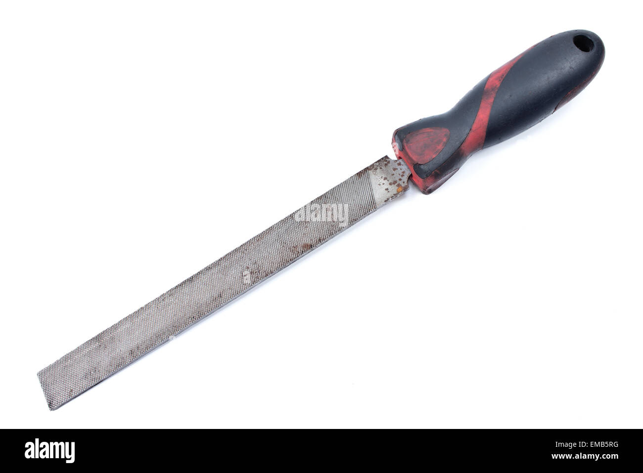 Old used long rasp isolated on white Stock Photo - Alamy