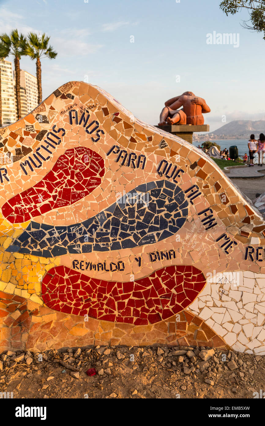 Peru, Lima, Miraflores. Love Park (Parque del Amor) Mosaic, with Victor ...
