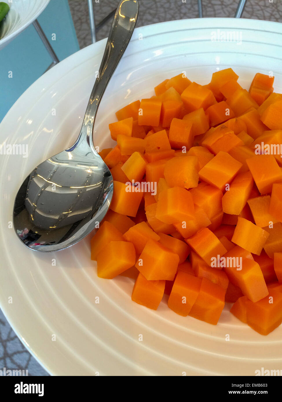 Peru. Peruvian Cuisine. Papaya Cubes. Westin Lima Hotel and Convention ...