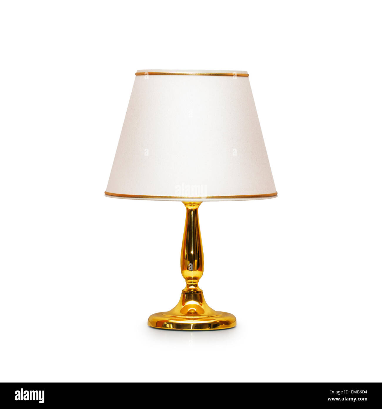 Old table lamp isolated on white background. Object with clipping path ...