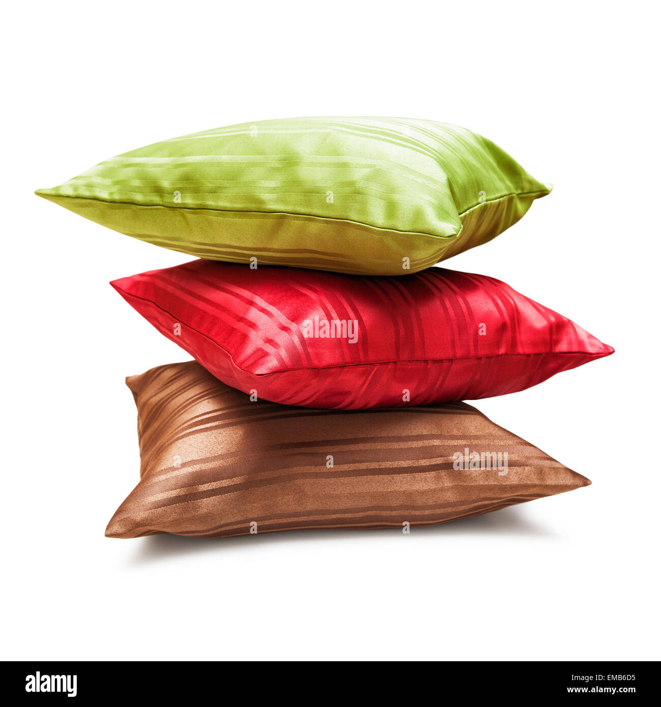 Colorful pillows isolated on white background. Object with clipping ...