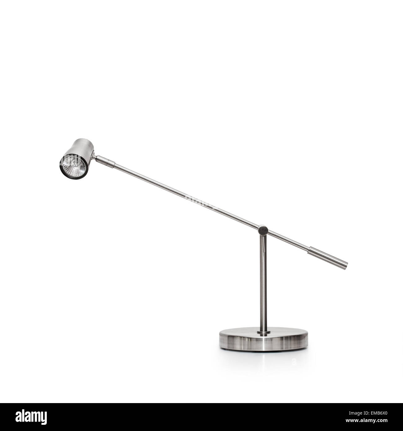 Metallic desk lamp isolated on white background. Object with clipping ...