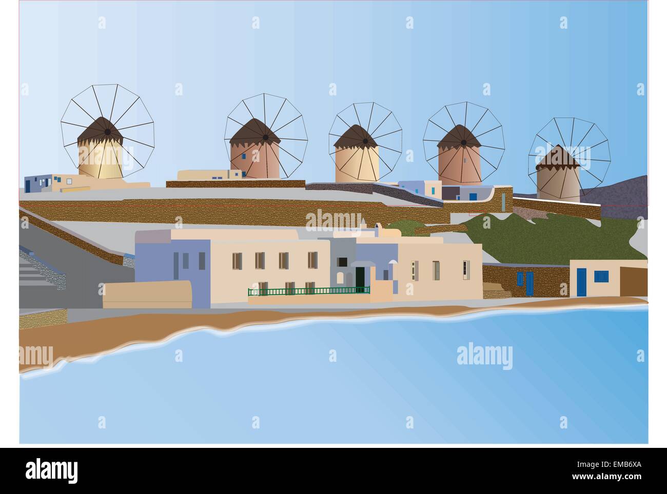 Seaside holiday tourist destination Stock Vector Images - Alamy