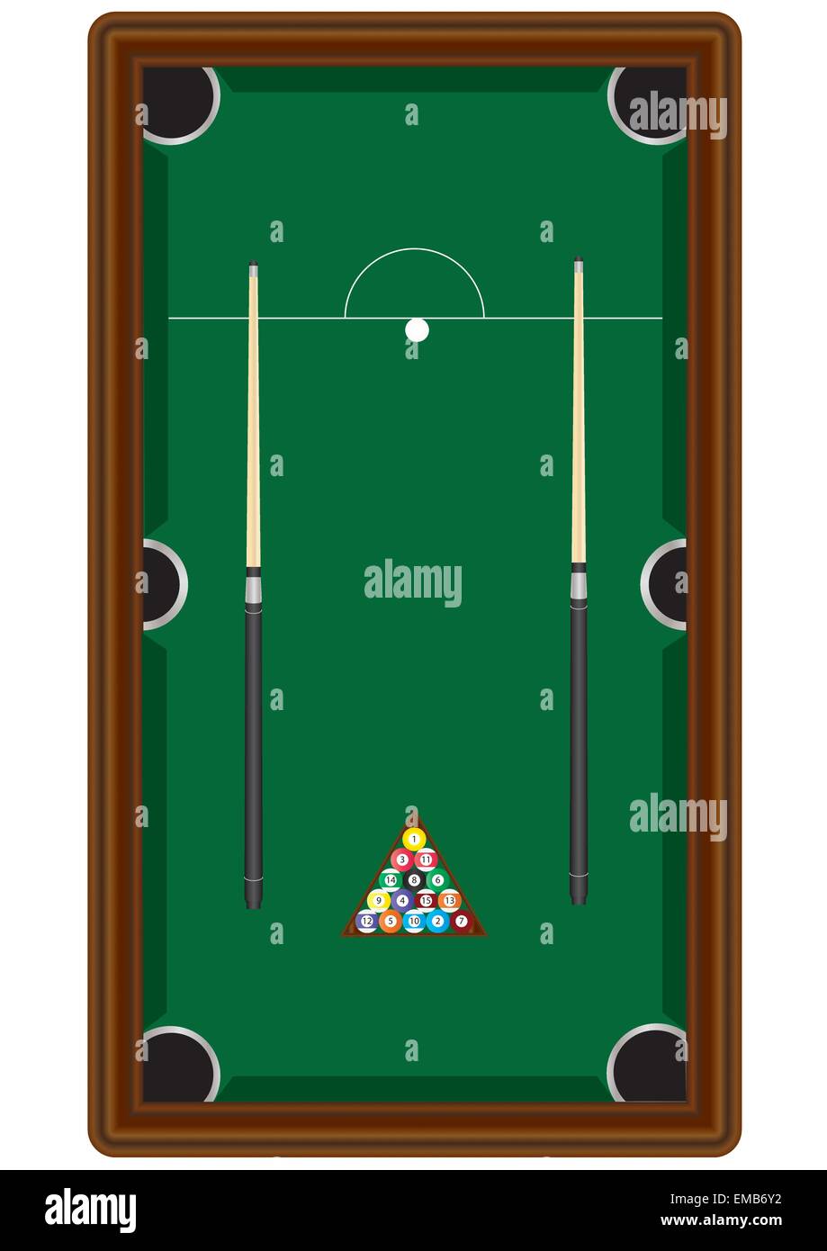 Pool balls in triangle Stock Vector Images - Alamy
