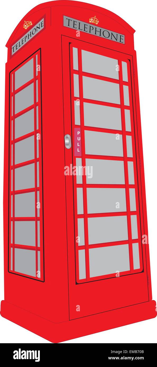 Traditional red telephone box Stock Vector Images - Alamy