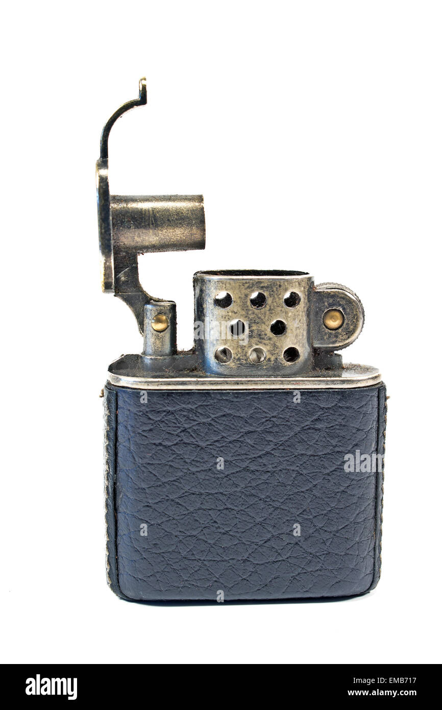 Vintage lighter isolated on white Stock Photo - Alamy