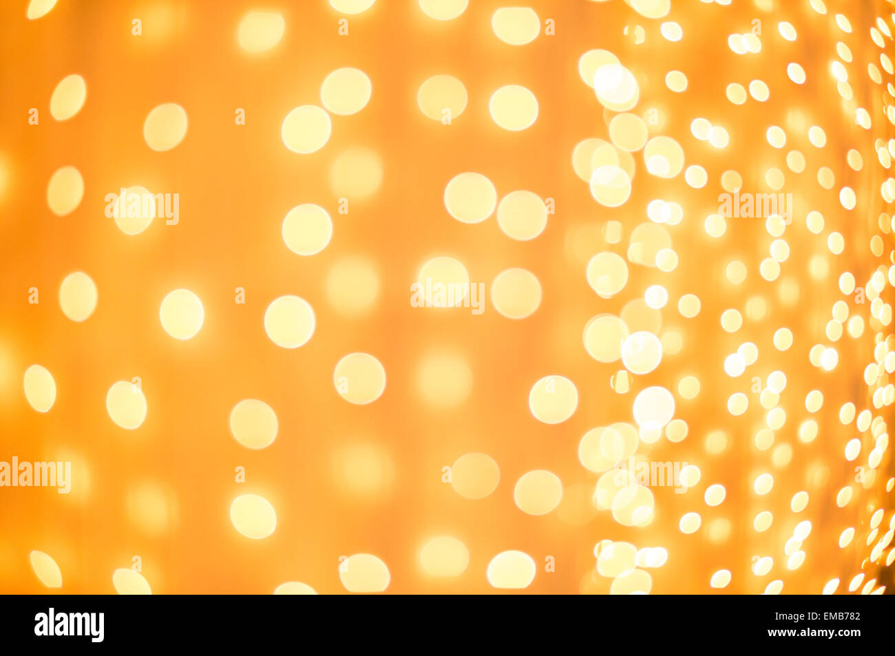 Defocused Christmas lights decoration in golden color Stock Photo - Alamy