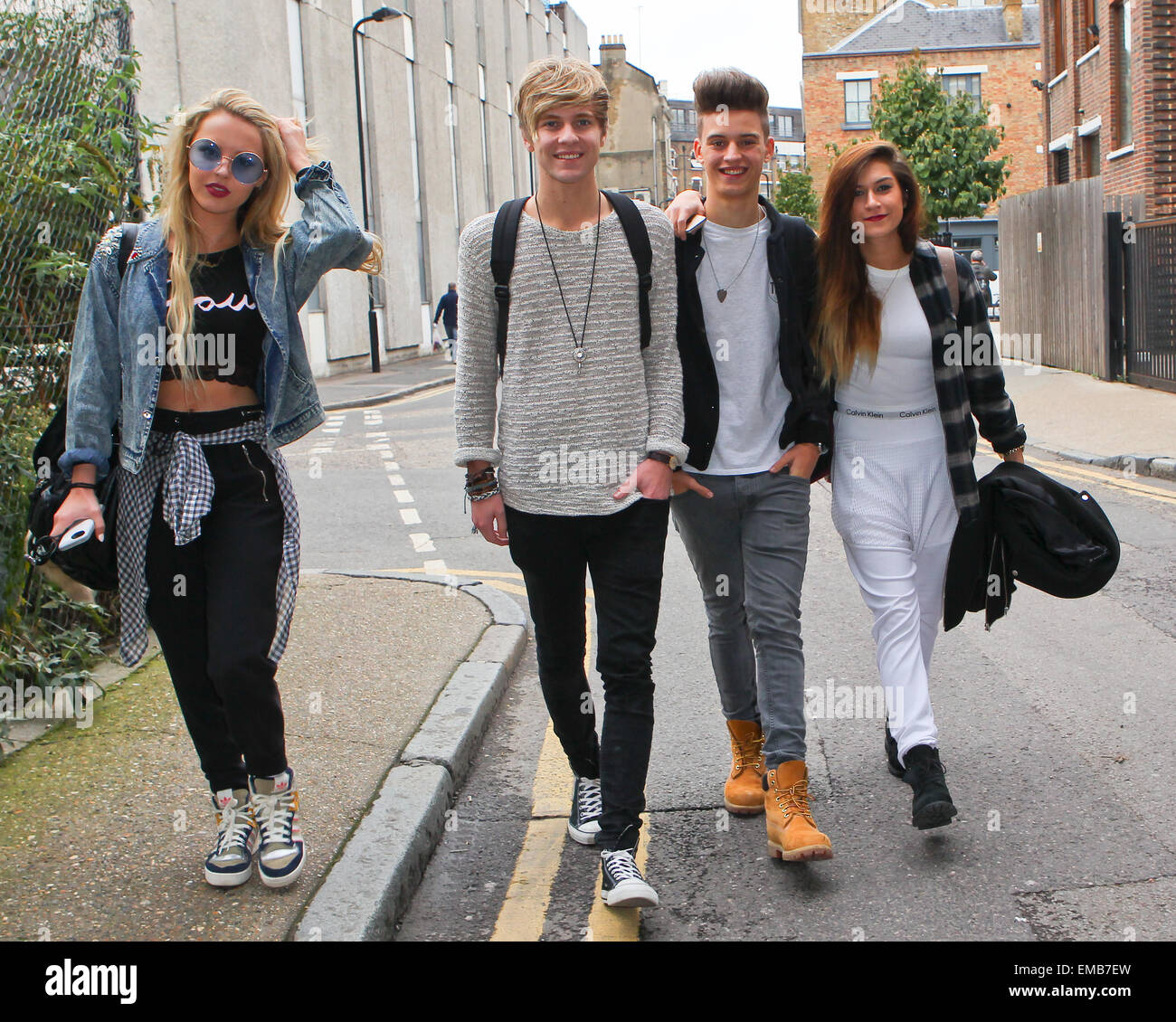 'X factor' finalists take a break from dance rehearsals Featuring: Only ...