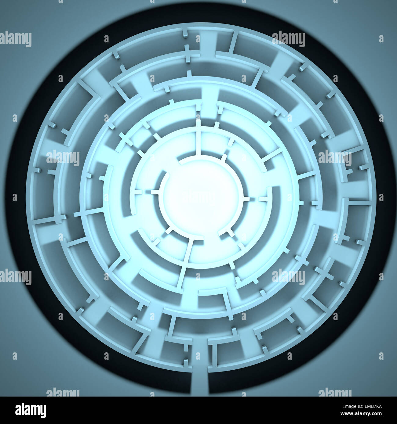 Top view of round maze Stock Photo - Alamy
