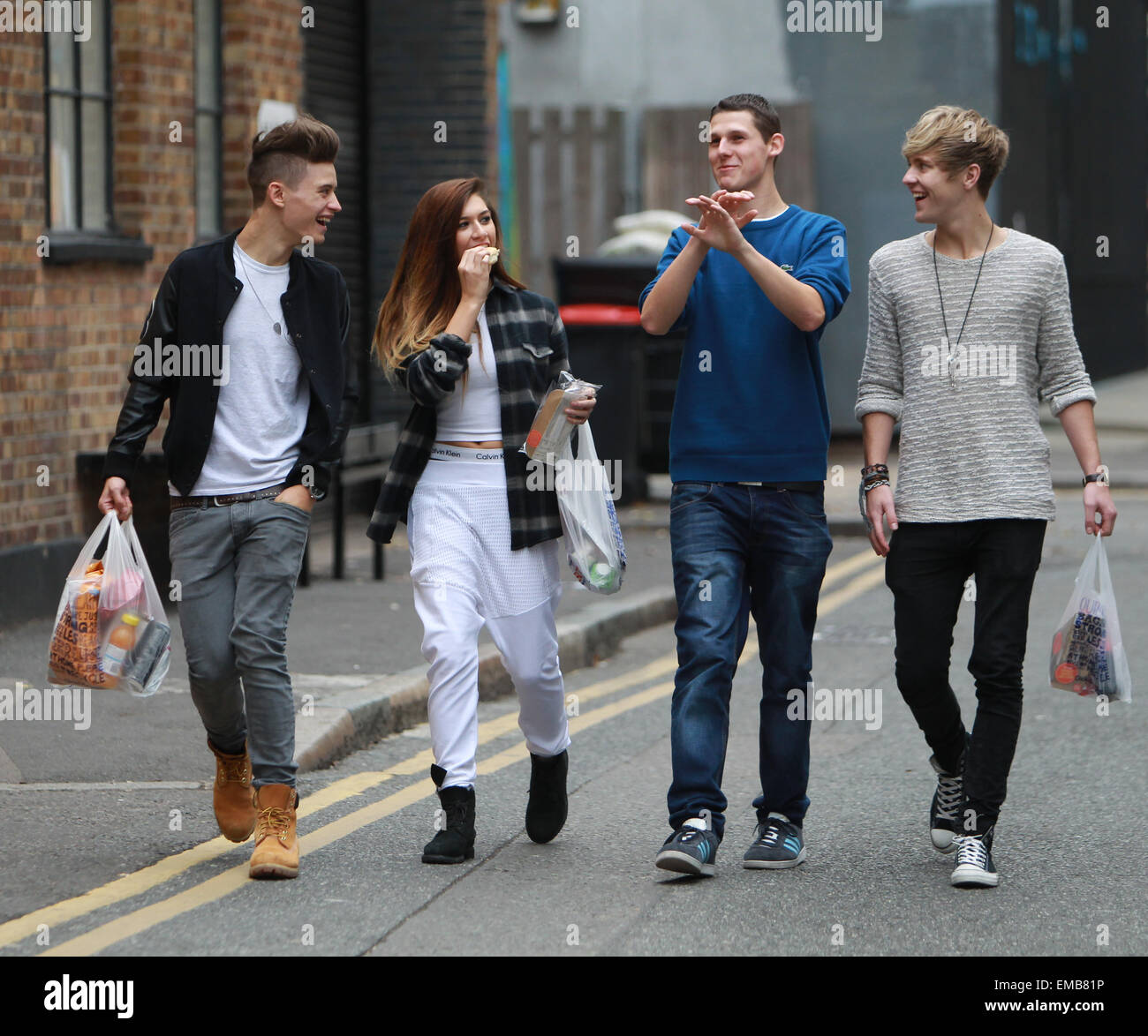 'X factor' finalists take a break from dance rehearsals Featuring: Only ...